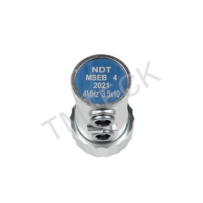 China MSEB4 Straight Beam Ultrasonic Transducer 4MHz with 3.5x10mm Crystal and LEMO Connectors for GE Equipment for sale