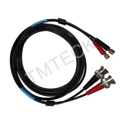 China NDT Tester Dual Coaxial Ultrasonic Transducer Cables - BNC to MICRODOT, 2m RG-174 Cable for sale