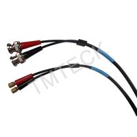 China NDT Tester Dual Coaxial Ultrasonic Transducer Cables - BNC to MICRODOT, 2m RG-174 Cable for sale