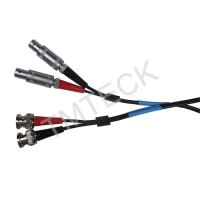 China Black Dual RG174 LEMO 1 To BNC Krautkramer Cable for sale