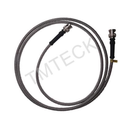 China Custom Ultrasonic Flaw Detector Cable BNC to BNC Stainless Steel Armored 1.8m for sale
