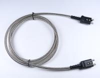 China 6 ft Armored Ultrasonic Transducer Cable - Lemo 00 Dual Plug - Stainless Steel Construction for NDT Equipment for sale