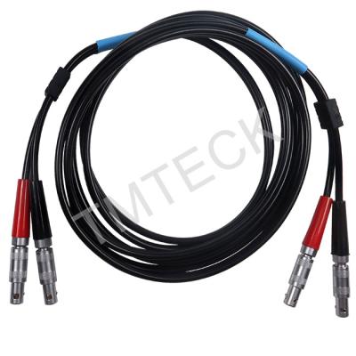 China RG174 Dual LEMO 00 to LEMO 00 Ultrasonic Testing Cable - 1.5m, 1.8m, 2.0m Length Options for Krautkramer UT Equipment for sale