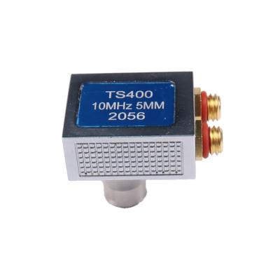 China TS-400 10MHz 5mm Ultrasonic Transducer for Thickness Gauge with 0.6-40mm Measurement Range and Dual Microdot Connector for sale