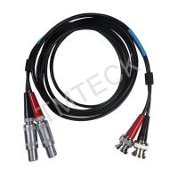 China Dual Ultrasonic Cable 1.5m 1.8m 2m RG174 50 Ohm for NDT Ultrasonic Flaw Detector with BNC Microdot Lemo Connectors for sale