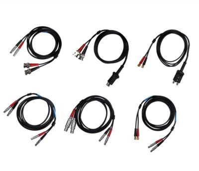 China Dual Ultrasonic Cable 1.5m 1.8m 2m RG174 50 Ohm for NDT Ultrasonic Flaw Detector with BNC Microdot Lemo Connectors for sale