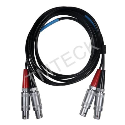 China 2m LEMO 1 to LEMO 1 Dual NDT Ultrasonic Cable | RG-174 Coaxial | Krautkramer Compatible for sale