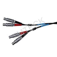 China 2m LEMO 1 to LEMO 1 Dual NDT Ultrasonic Cable | RG-174 Coaxial | Krautkramer Compatible for sale