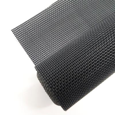 China Visibility Lightweight 280g/m2 PET Mesh Screen 15x11 Mesh Count for Wide Coverage Black and Grey for sale