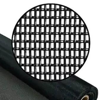 China 360g/m2 PET Mesh Screen Black and Grey 0.35mm Wire Diameter for sale