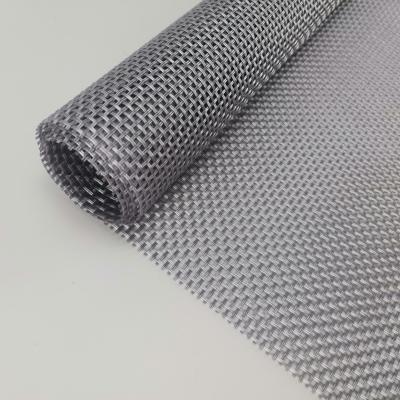 China 280g/m2 0.35mm Black and Grey Polyester Mesh Screen 30m-100m Length 15x11 Mesh Count for sale
