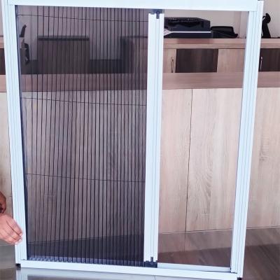 China Fold Height 15mm Plisse Insect Screen For Pleated Door Screen Mesh Mosquito Net for sale