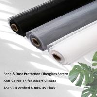 China High Tensile Strength 800N Fiberglass Mosquito Mesh With PVC Coated In Orange And Blue Colors for sale