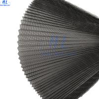 China Poliyester Folding Screen Mesh Designed for Pleat Height 10mm to 25mm Folding Retractable Mesh for sale