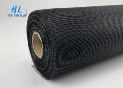 China 5ft x 30m Black PVC Coated Fiberglass Insect Screen With 18*16 Mesh for sale