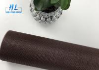 China Brown PVC Coated Fiberglass Window Screen Insect Proof Mesh 4ft * 30m for sale