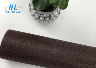 China Brown PVC Coated Fiberglass Window Screen Insect Proof Mesh 4ft * 30m for sale