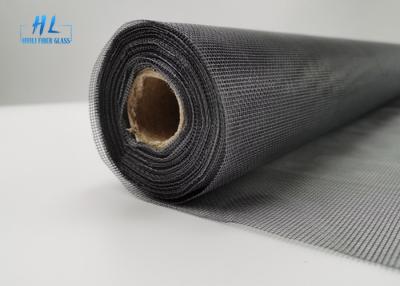China 1.2m * 30m Roll 18*16 Mesh Fiberglass Fly Screen Grey PVC Coated for sale