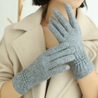 China Fashionable Lady Odm Winter Warm Gloves Wear In Outdoor With Wool Knit for sale