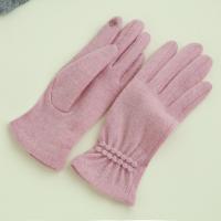 China Pink Girl 22x16cm Winter Warm Gloves Outdoor Nylon And Wool Knitted Mittens for sale