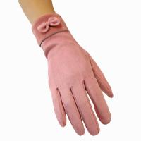 China Stylish Pink Polyester Windproof Warm Gloves Outdoor Work for sale