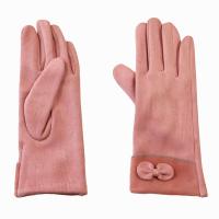 China Stylish Pink Polyester Windproof Warm Gloves Outdoor Work for sale