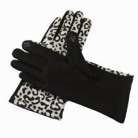 China Custom Accessories Leopard Wool Women Gloves Mittens Touchscreen Warm for sale