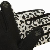 China Custom Accessories Leopard Wool Women Gloves Mittens Touchscreen Warm for sale