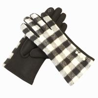 China Christmas 22x16cm Windproof Heated Gloves Grid Winter Ladies Mittens Fleece Thick for sale