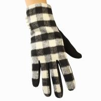 China Christmas 22x16cm Windproof Heated Gloves Grid Winter Ladies Mittens Fleece Thick for sale
