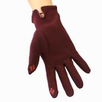 China Polyester Winter Warm Gloves Fashion Classic Red Stretch for sale