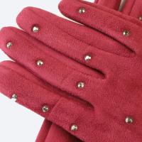 China Customized 22cmx16cm Winter Warm Gloves Red Beautiful For Girl for sale