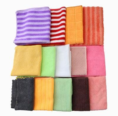 China Reusable High Absorbency Custom Microfiber Cleaning Cloth Multi Purpose 30x30cm for sale