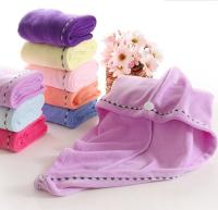 China 300gsm Super Absorbent Microfiber Plopping Cap / Magic Fast Drying Hair Towel for sale
