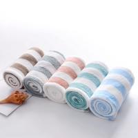 China Super Dry Stripe Microfiber Hair Turban Towel For Travel for sale