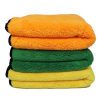 China Super Absorbent Double Sided Microfiber Cloth Coral Fleece Reusable Cleaning Rags 16x16 for sale