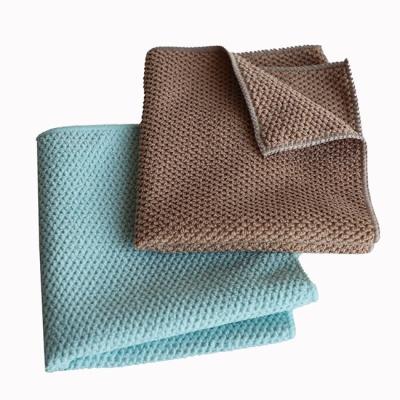 China Machine Washable Microfiber Glass Towel Rags Dishcloth For Auto Cleaning for sale