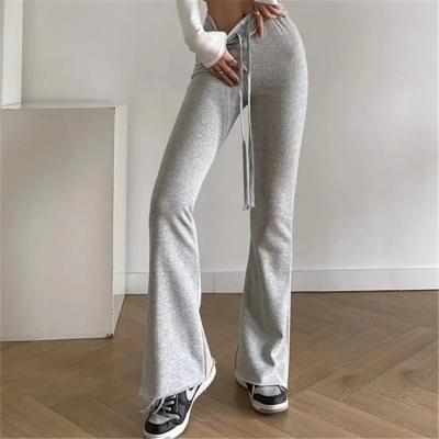 China Spring High-Waisted Retro Lazy Stretch Micro-Cropped Pants for Women Slim Casual Pants for sale