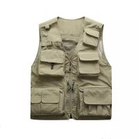 China Summer Fashion Men&prime; S Photographer Waistcoat Mesh Many Pocket Vest for sale
