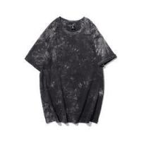 China Customize Women&prime;s Tee Cotton Tie Dye T-Shirt Plain Oversized Black T-Shirts with 280GSM for Girl for sale