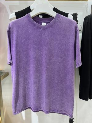 China Custom Logo T-Shirts Graphic Plain Vintage T Shirt Washed Blank Tee Shirts for Men for sale