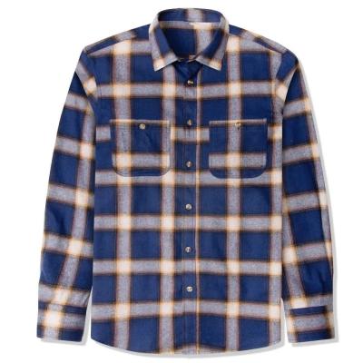 China Men&prime;s Flannel Plaid Shirts Button Down Regular Fit Long Sleeve Casual Shirts Pure Cotton for sale