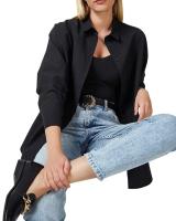 China Fashion Women&prime;s Long-Sleeved Shirt Solid Color Button up Shirt Loose Casual for sale