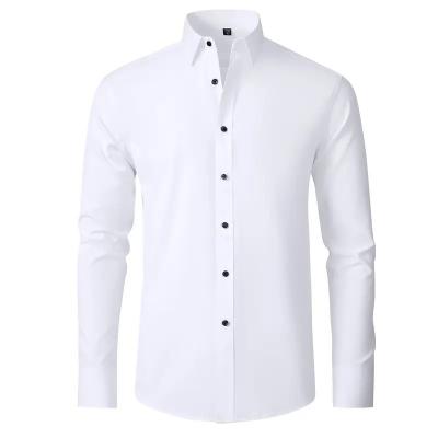 China Shirt Free Ironing Long Sleeve Elastic Business High-End Men&prime;s Shirt Hot Selling Office Formal Style Men&prime;s Long Sleeve Shirt for sale