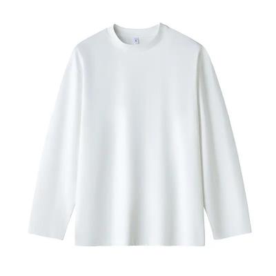 China Casual Sports Custom Cotton Loose T-Shirt Oversized Crewneck Solid Color Spring Men&prime;s Long-Sleeved T-Shirt for sale