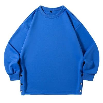 China 2023 Spring New Solid Color Heavy Round Neck Hoodie Loose Fashion Couple Clothes Men&prime;s and Women&prime;s Long-Sleeved T-Shirt for sale