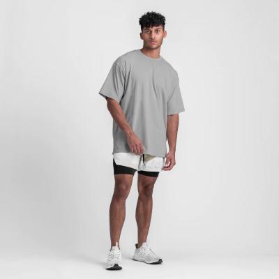 China Loose Sports Casual Oversized T Shirt S Solid Color Cotton Large Size for sale
