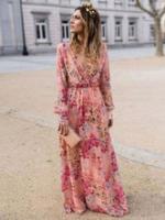 China Black Floral Casual Dress for sale