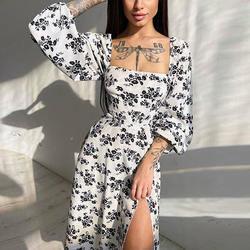 China Elegant Women Dresses, Floral Casual Dress for Women for sale