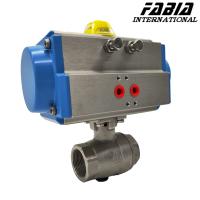 China Stainless Steel Pneumatic Ball Valve Air Actuated Two Way Internal  Tooth for sale